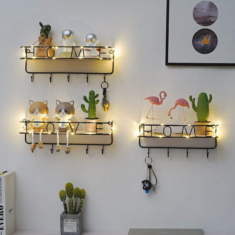 Metal Shelf Hook Partition Wall Hanging Decor Mode... – Grandado