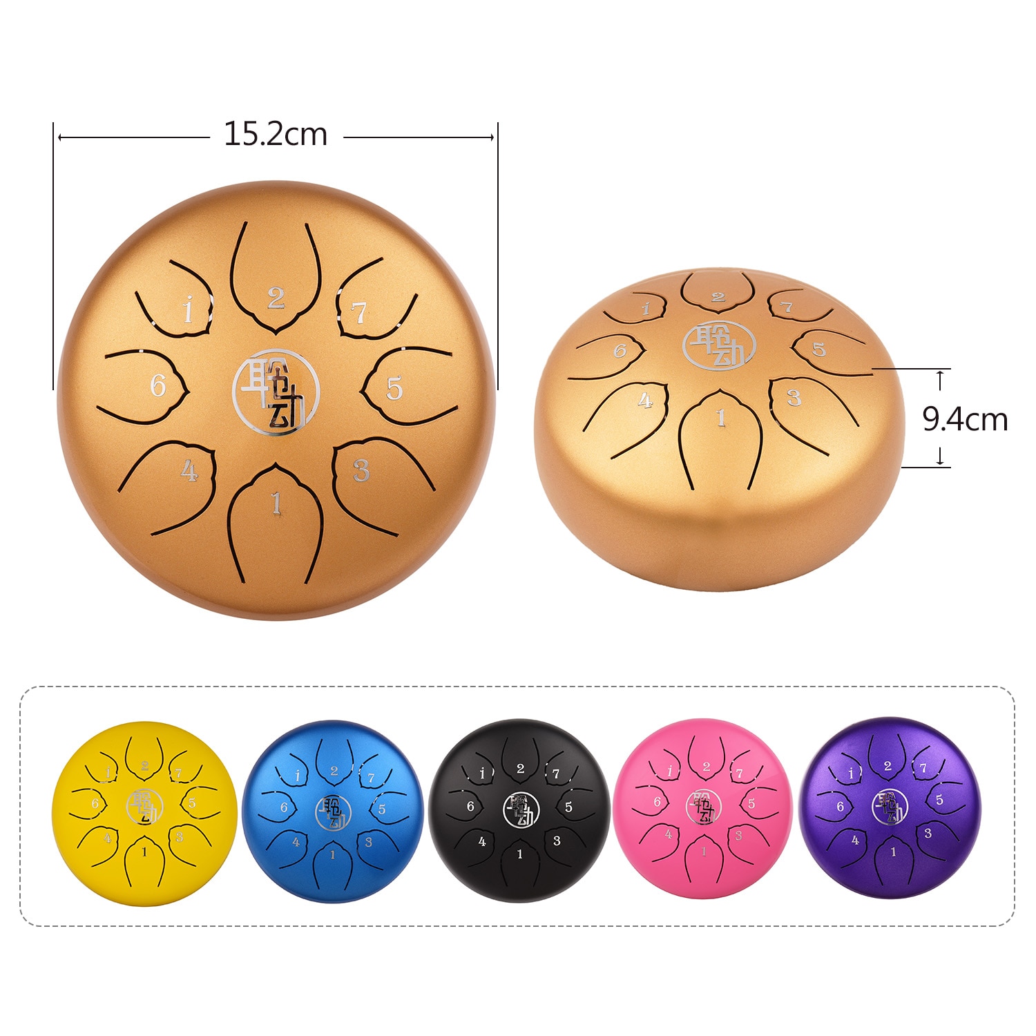 6 Inch Staal Tong Drum Handpan Drum 8-Opmerkingen ... – Grandado
