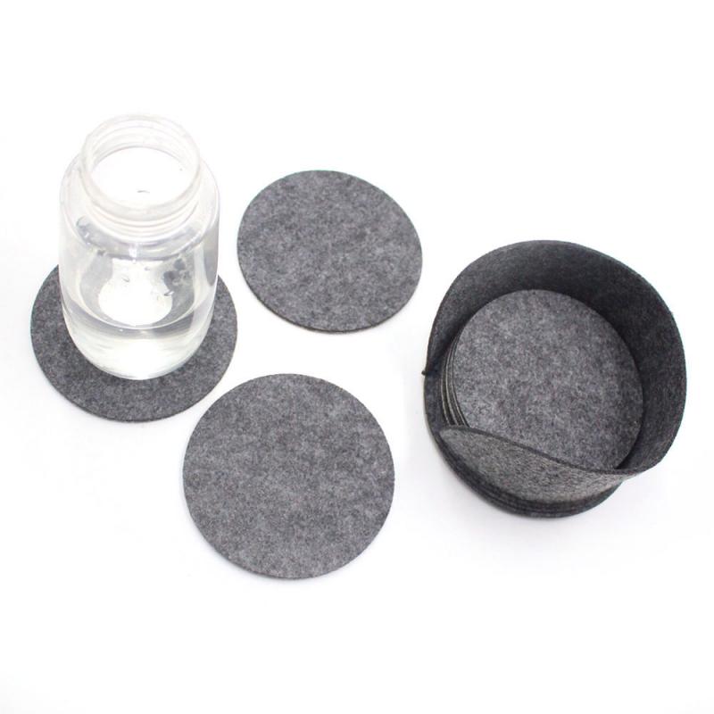 10pcs/set Felt Round Drink Coasters Set With Box K... – Vicedeal
