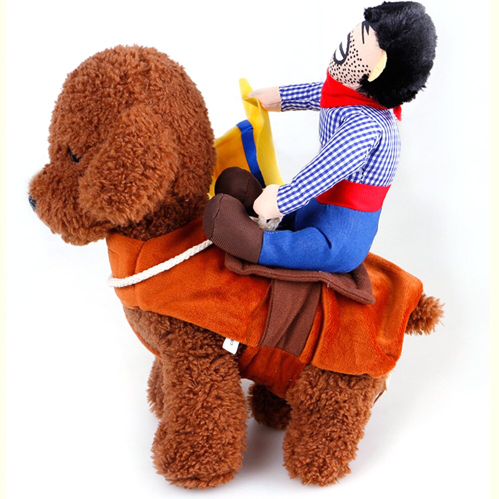 Halloween Dress Up Props for Dogs Cowboy Rider Dog... – Grandado