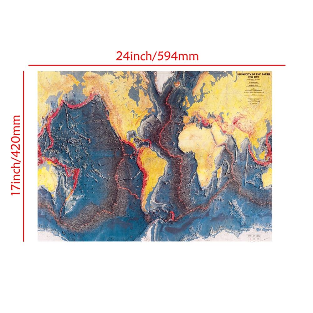A2 Size Seismicity Of Earth World Ocean Floor Pano... – Vicedeal