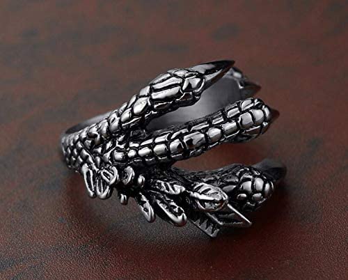 Punk Rock Stainless Steel Mens Biker Rings Vintage... – Grandado