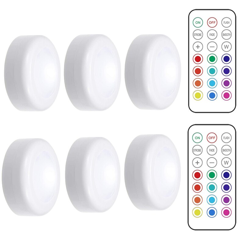 LED Cabinet Light Remote Control Wireless Puck Lig... – Grandado