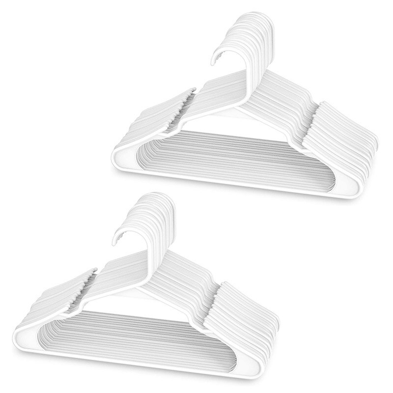 White Plastic Hangers, Plastic Clothes Hangers Per... – Grandado