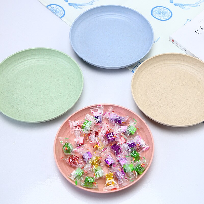 4Pcs/Set Pure Natural Wheat Straw Dessert Plate Di... – Grandado