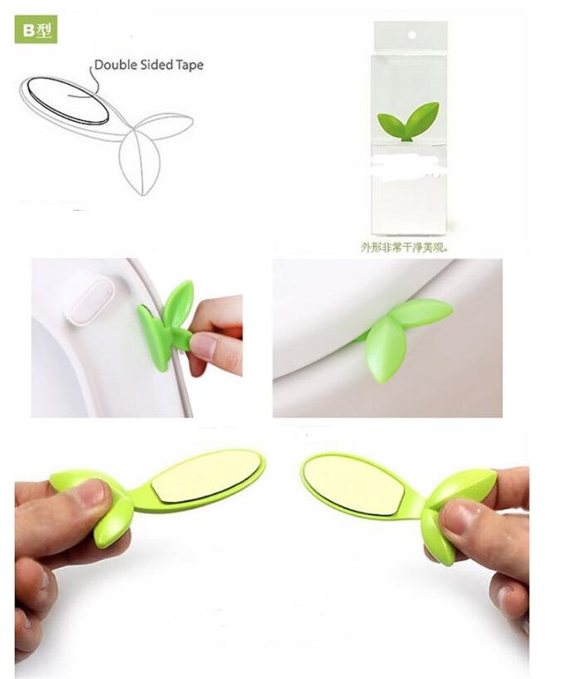 Green Leaves Shape Cartoon Avoid Touching Self-adh... – Vicedeal