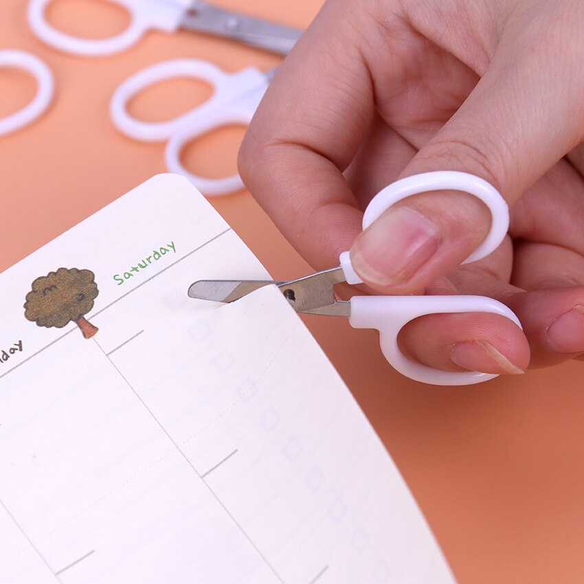 Mini Safety Round Head Plastic Scissors Student Ki... – Grandado