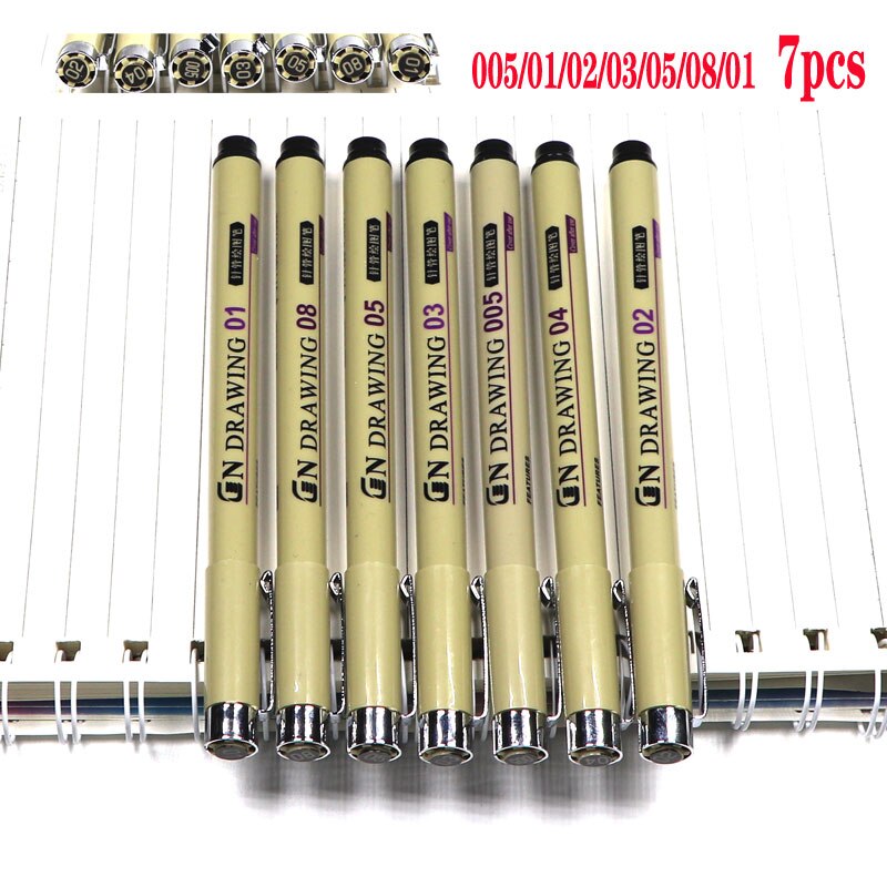 GN 9Pcs / set black micron pen hook line pen set s... – Vicedeal