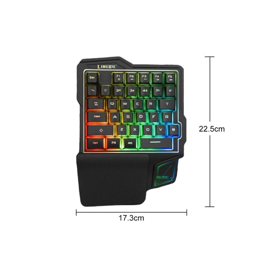 One-Handed Mechanical Gaming Keyboard RGB Backlit ... – Vicedeal