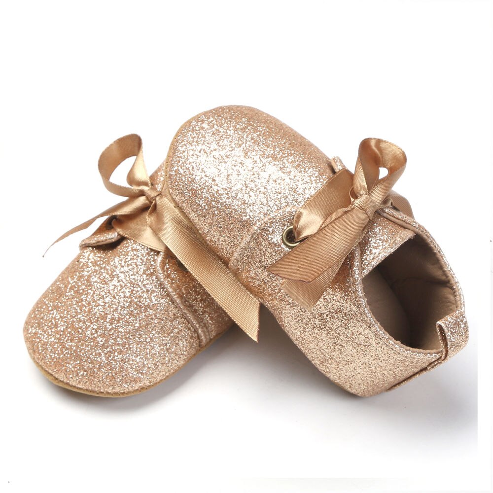 Söt baby tofs mjuk sula first walkers glitter skor... – Vicedeal