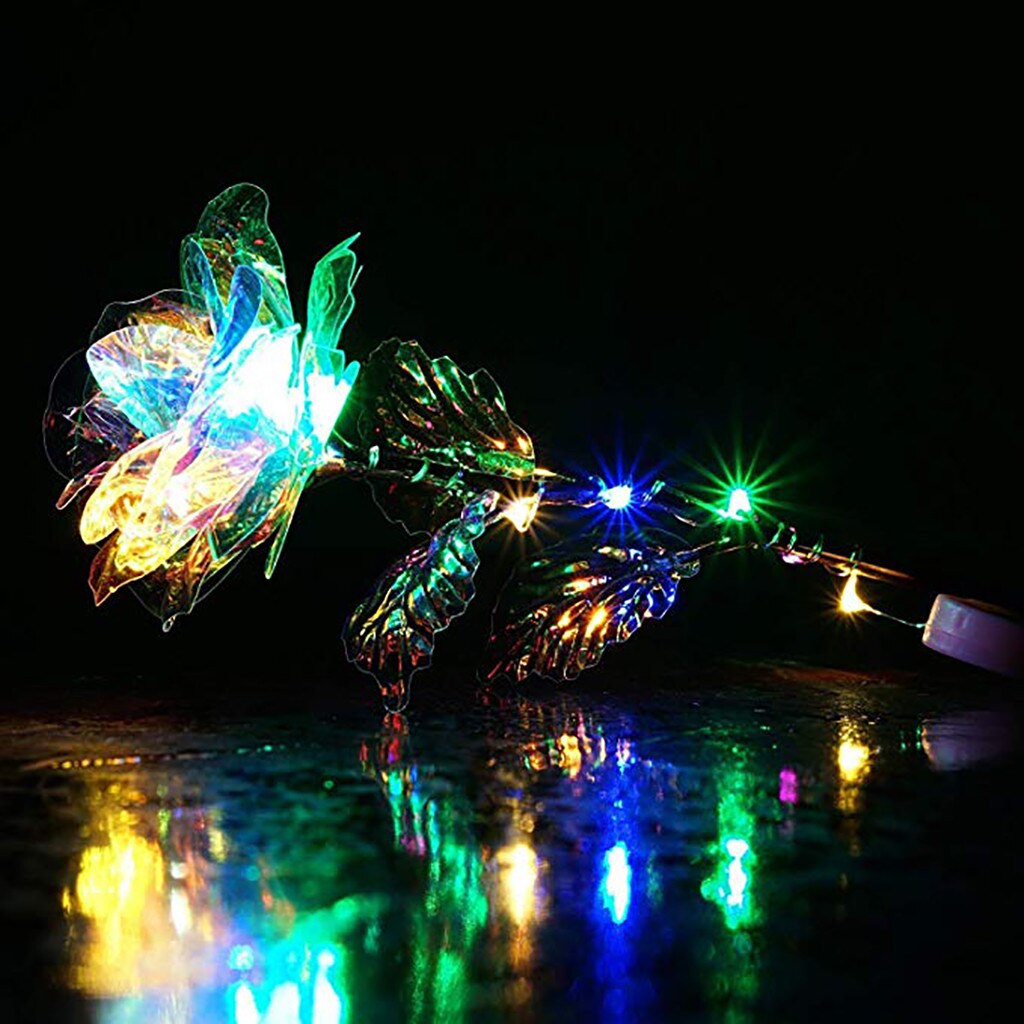 Colorful Luminous Rose Artificial LED Light Flower... – Grandado