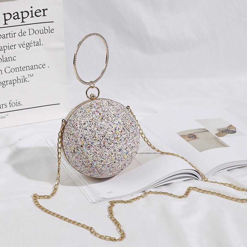 Glitter Ronde Bal Avondtassen Vrouwen Shinny Bruil... – Grandado