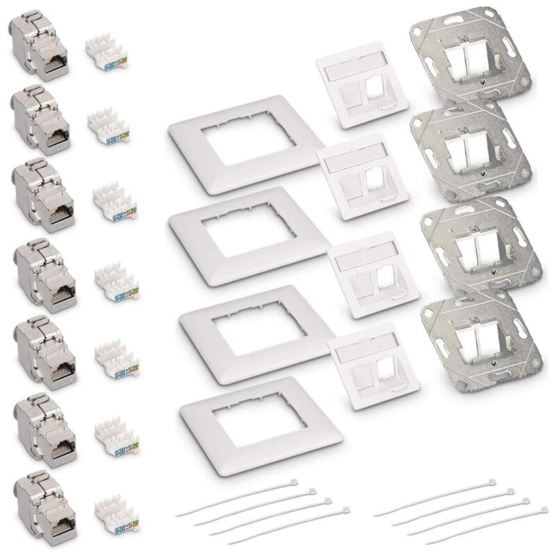 Keystone Module Kit - Includes (8) CAT6A Shielded ... – Grandado