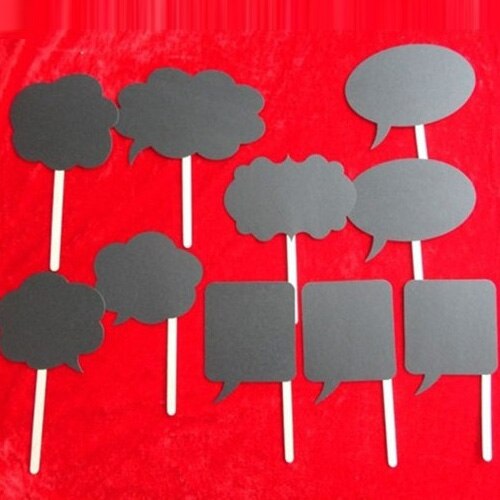Black Card Cloud DIY Photo Booth Prop Chalkboard S... – Vicedeal
