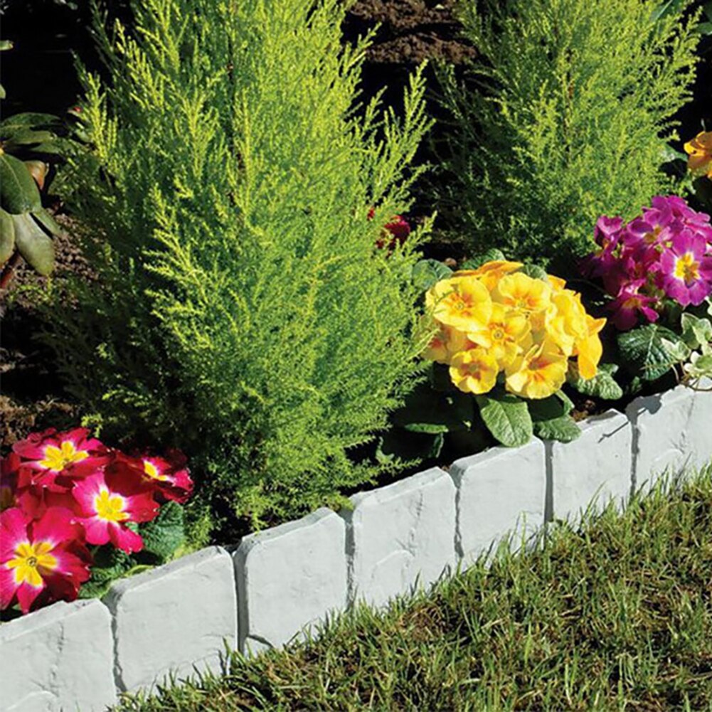 10 Pcs Folding Landscape Gray Plastic Flower Fence... – Grandado