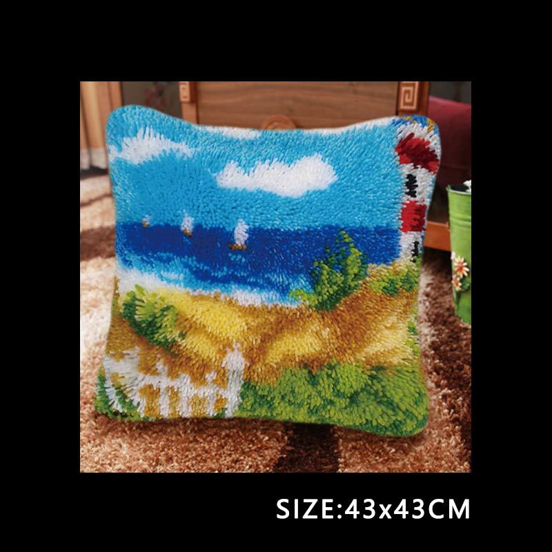 Landschap Borduren Kussens Klink Haak Kussen Tapij... – Grandado