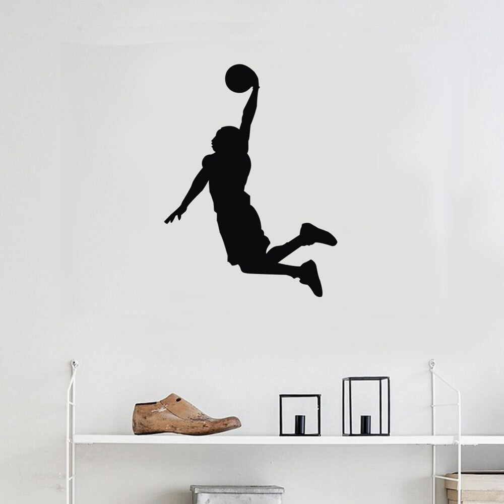 Sport Dunk action Wall Sticker living room study k... – Grandado