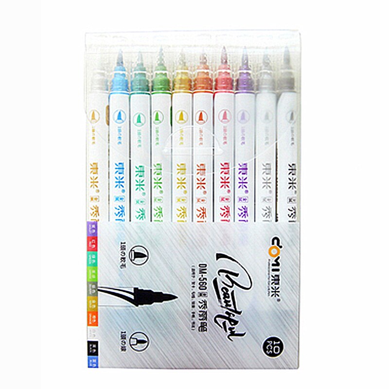 10 Color Double-headed Metal Marker Pen Pearl Colo... – Vicedeal