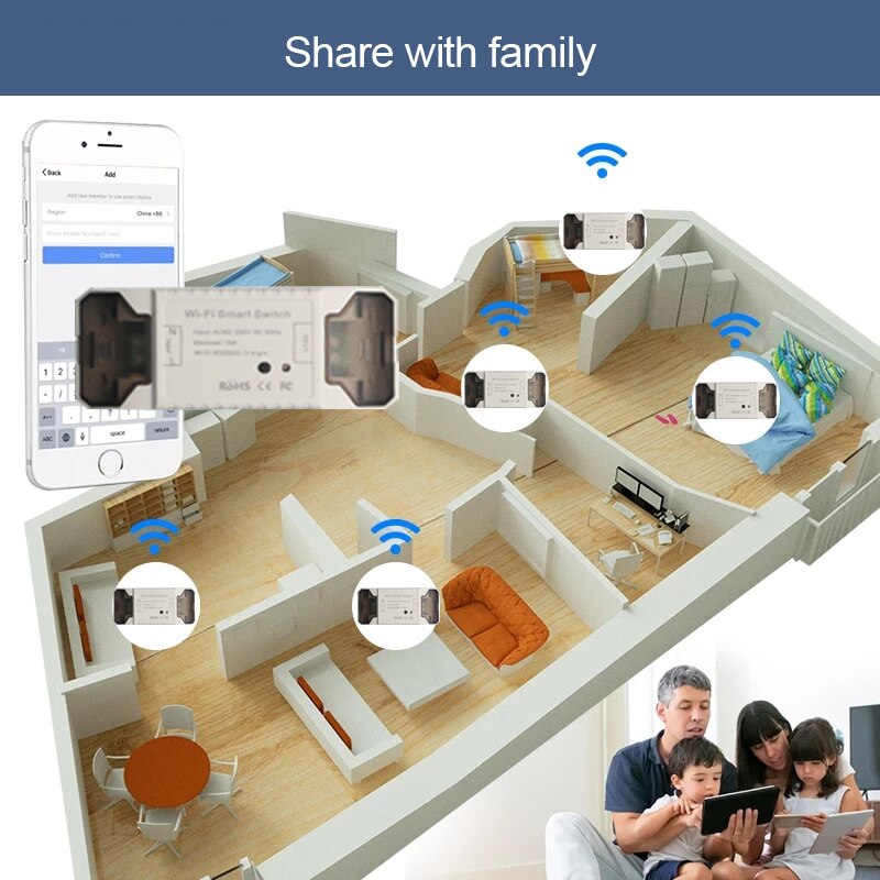 1/4PCS Tuya WiFi/433 Smart Switch Device Universal... – Vicedeal