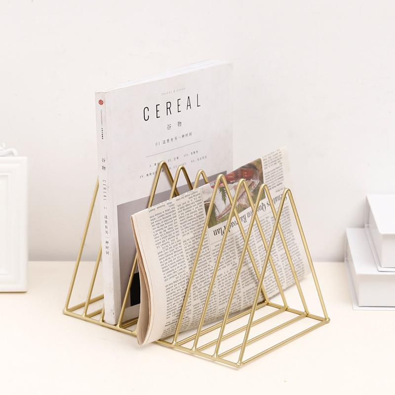 Triangle Simple Bookshelf Magazine Organizer Stora... – Vicedeal