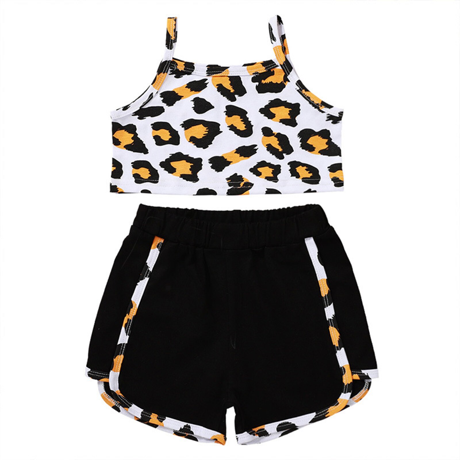 Kids Girls Summer Outfit Sports Sets Suit Sleevele... – Grandado