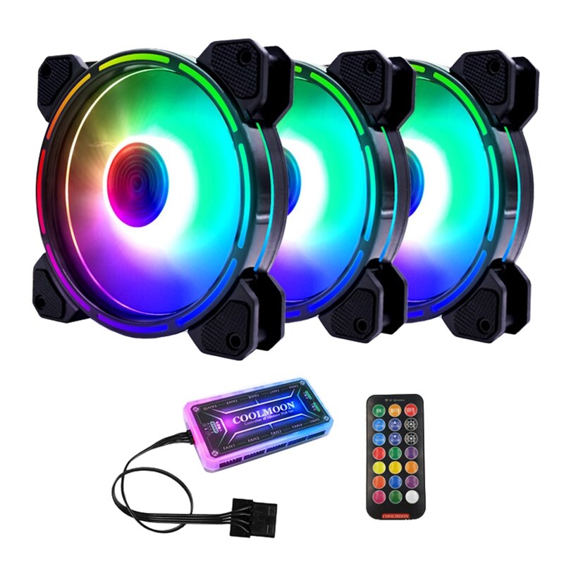 Coolmoon Rgb Case Fan, 12Cm Stille Light Emitting ... – Grandado