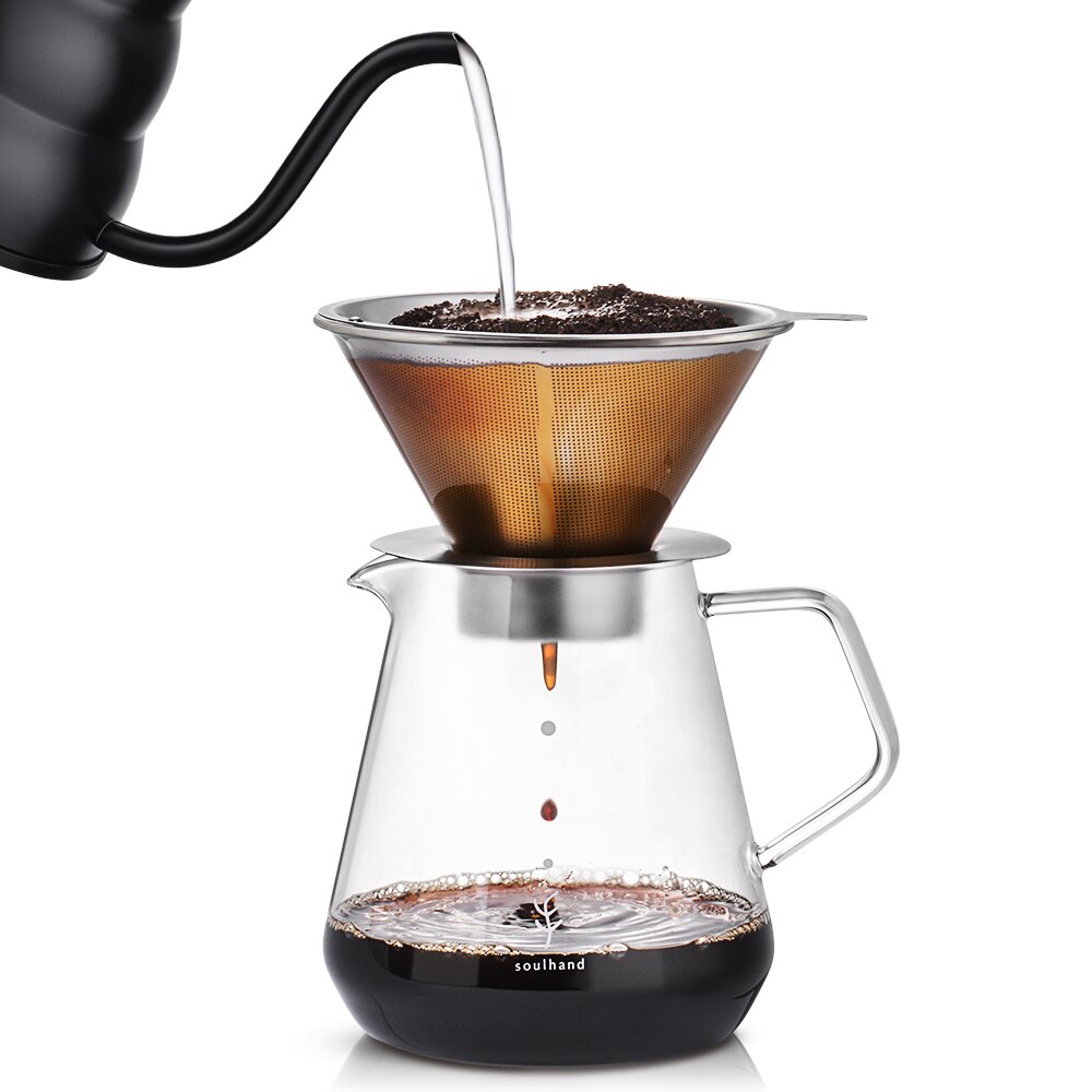 SOULHAND Pour Over Coffee Machine Drip Glass Coffe... – Grandado