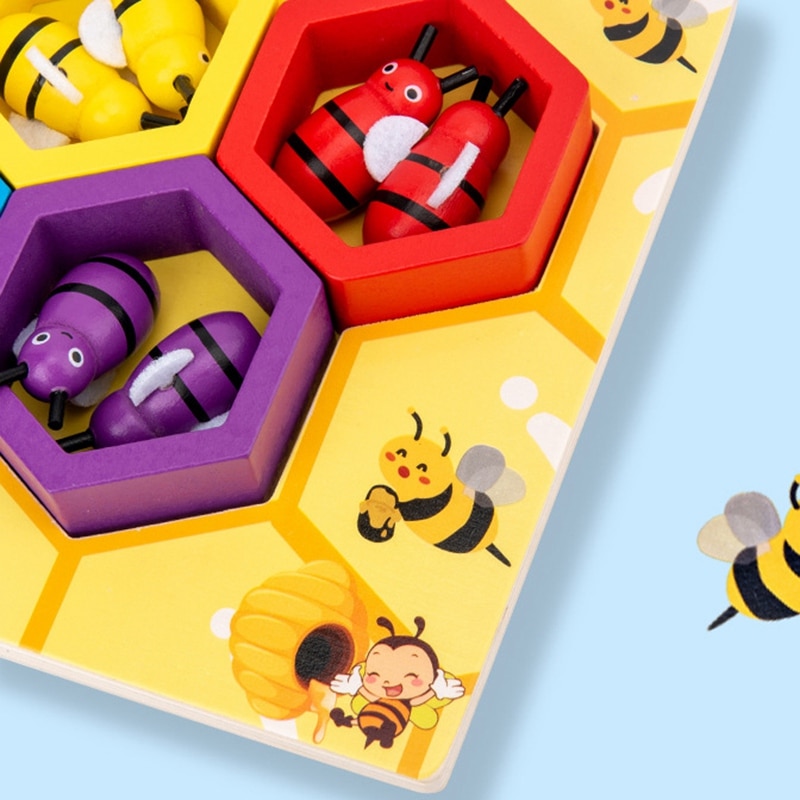 Wooden Beehive Game Bee Hive Toys Early Educationa... – Vicedeal