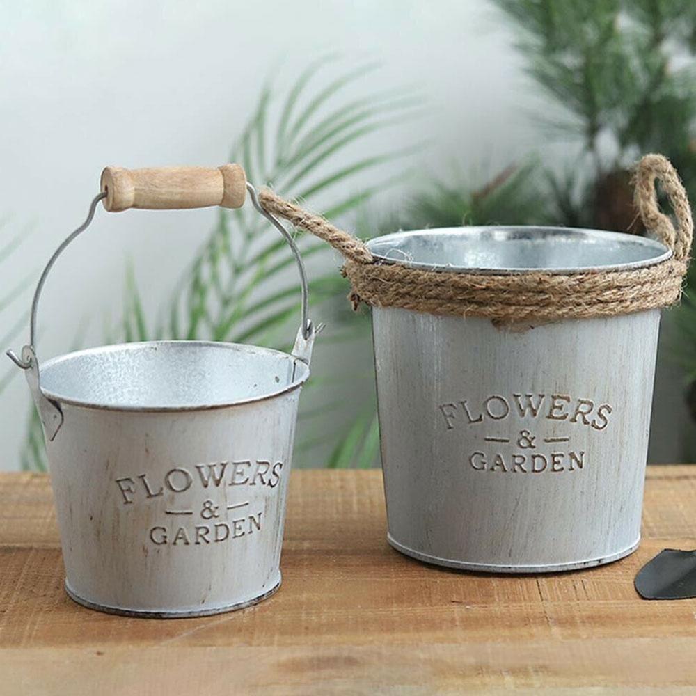 Klein Formaat Leuke Vintage Emmer Bloempot Planter... – Vicedeal