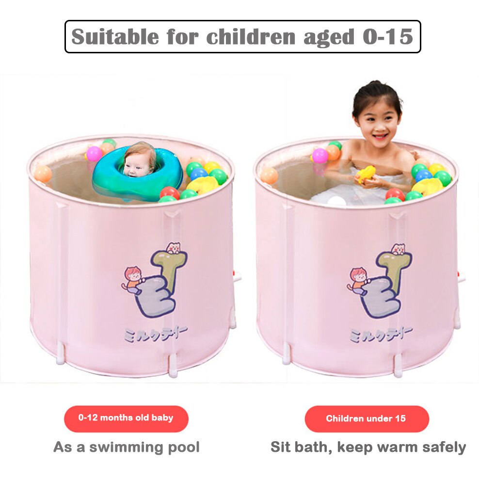 Foldable children bath barrel baby Soaking tub Lit... – Vicedeal