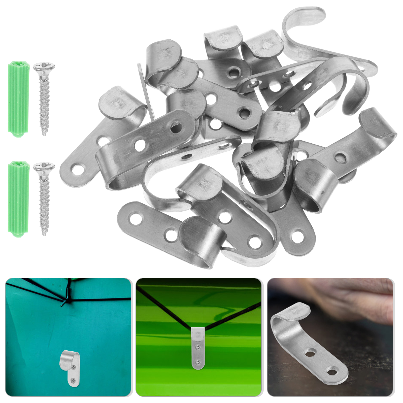 20 Pcs Trailer Hitch Hooks Heavy Duty Tarp Hooks G... – Grandado