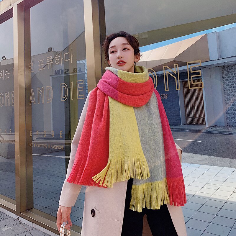Scienwear Imitation Cashmere Scarf Fringing Women ... – Grandado