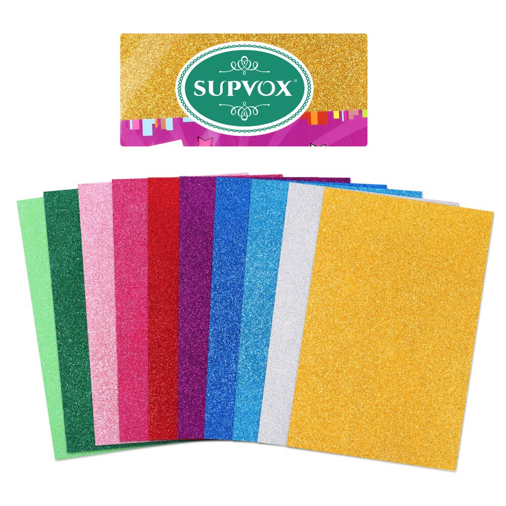 Supvox 10pcs DIY Sheets Colorful EVA Sheets A4 Gli... – Grandado
