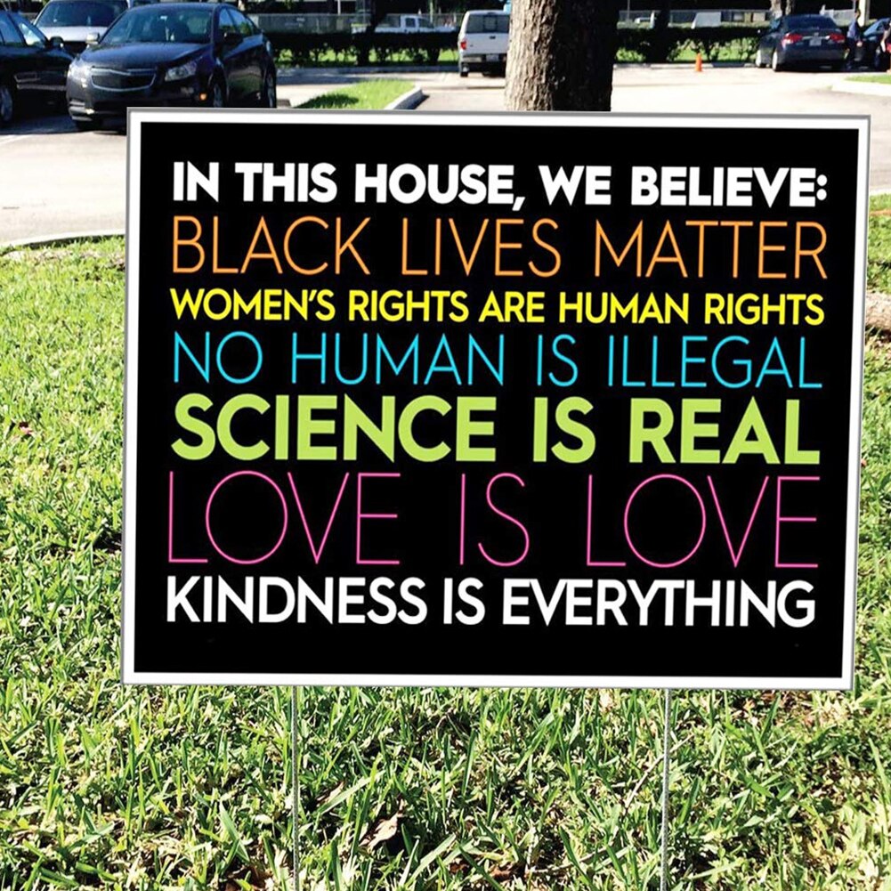 Double Sided We Believe Lawn DIY In This House Out... – Vicedeal