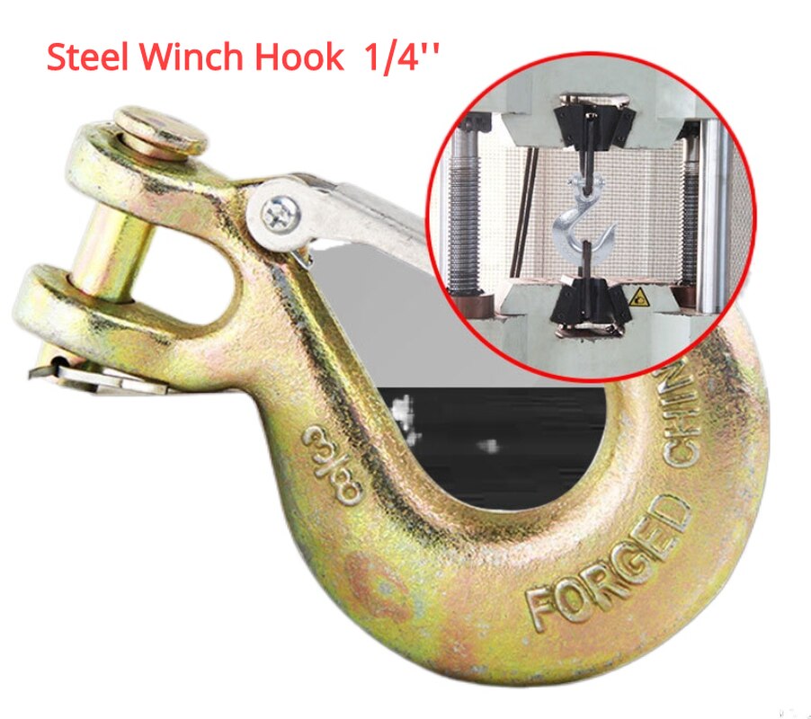 1/4" G70 Steel Clevis Winch Hook Recovery 4x4... – Grandado