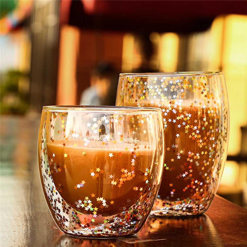 Starry Sky Doppel-schicht Borosilikatglas Kreative... – Vicedeal