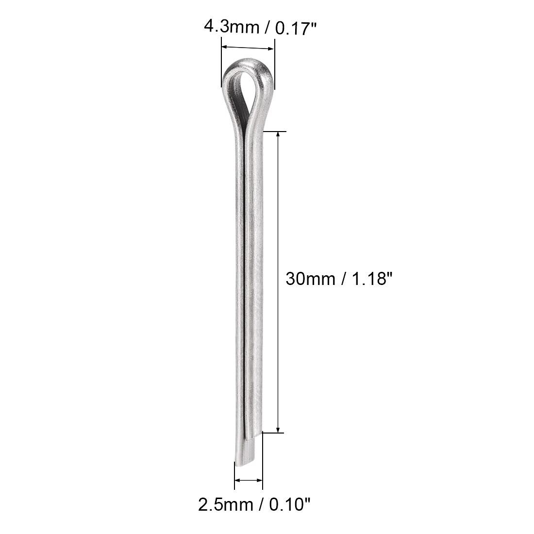 uxcell 30Pcs Split Cotter Pin - 2.5mm x 30mm 304 S... – Vicedeal