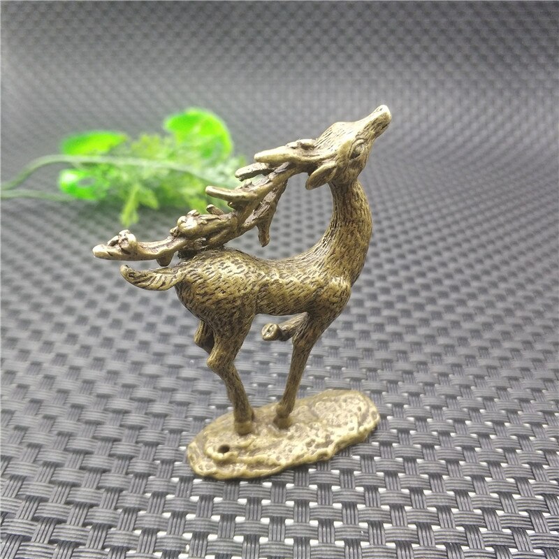 Solid brass deer animal statue brass copper carvin... – Grandado