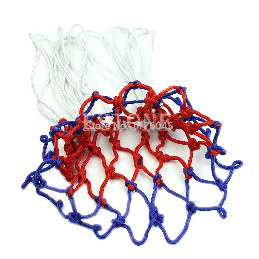 Standard White/Red/Blue Nylon Basketball Netball G... – Grandado