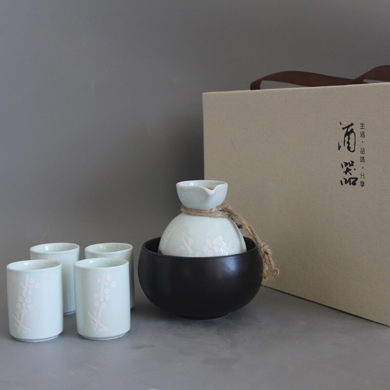 Japanese style wine set Sakura sake wine warming v... – Vicedeal