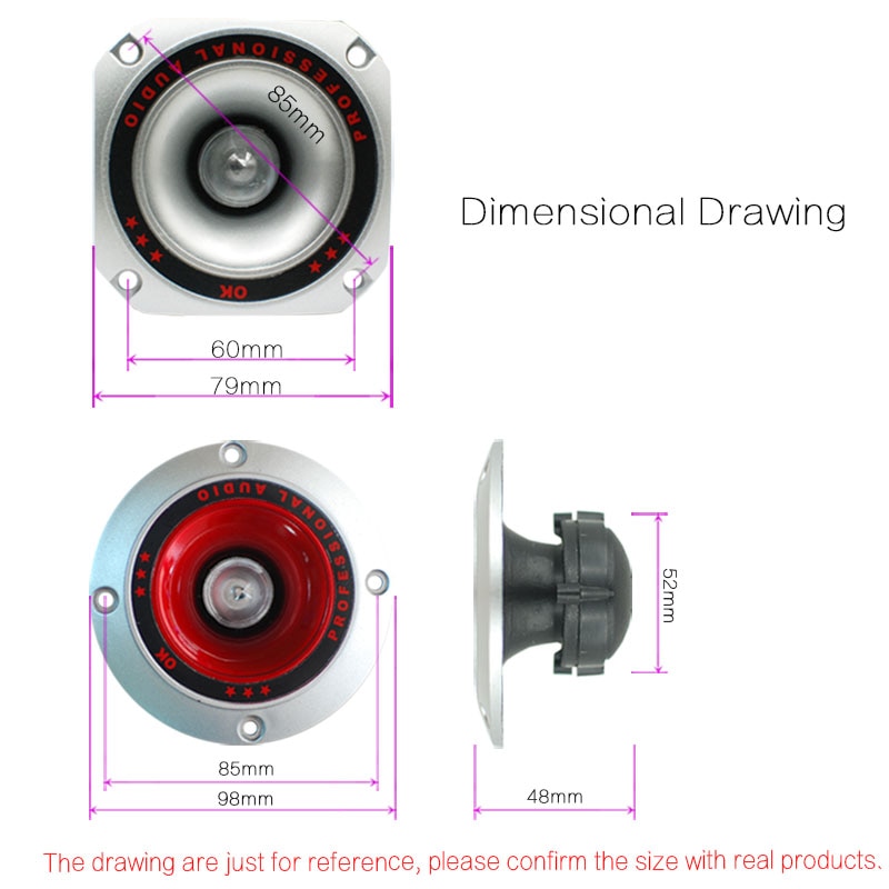 Cirmech 4 Inch Speaker Tweeter Kleurrijke Knippere... – Vicedeal