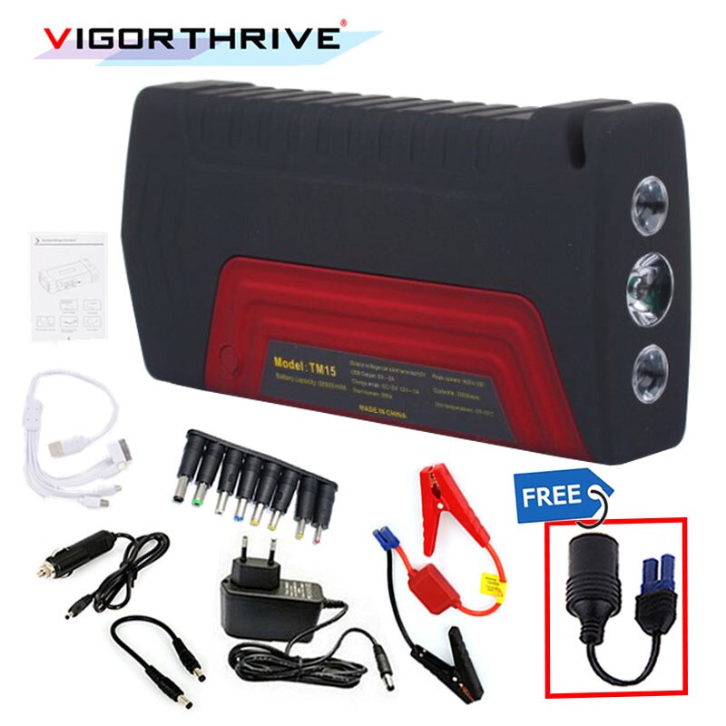 Car Jump Starter 600A Peak Portable 12v Auto Batte... – Grandado