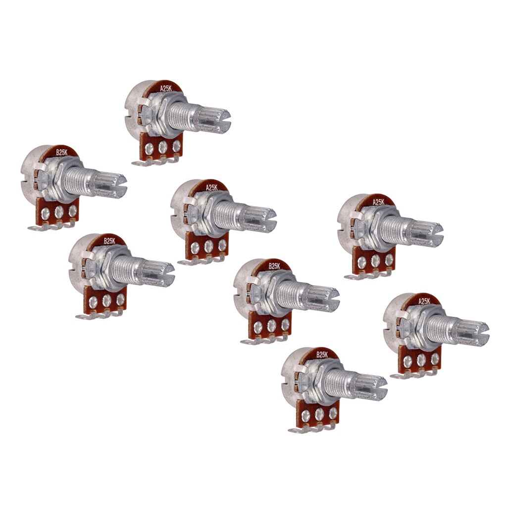 8x 25k 18mm Split Solid-Shaft Guitar Volume/Tone C... – Vicedeal