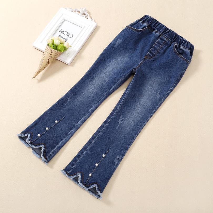 Spring Girl Denim pants Korean beading flare Jeans... – Grandado