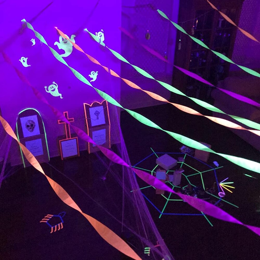 8pcs Glow in The Dark Streamers Blacklight Party S... – Vicedeal