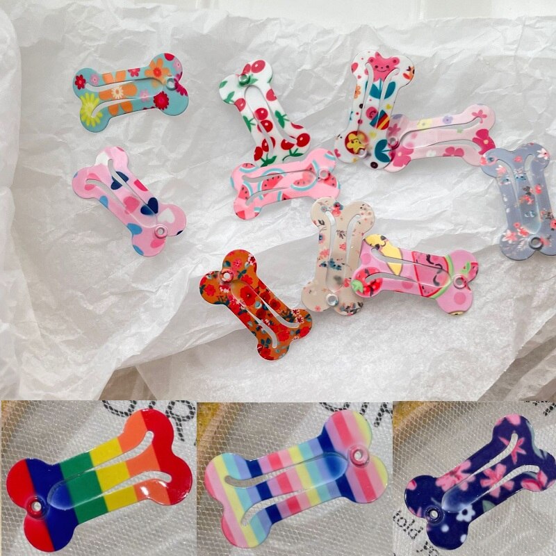 50PC/Pack Bling Bone Shape Dog Clips BB Doggie Hai... – Grandado