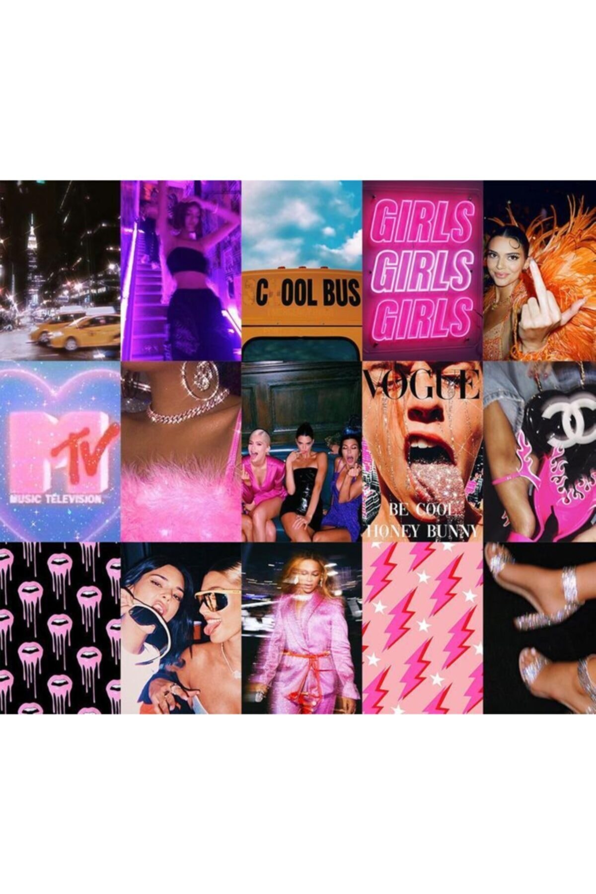 Pinterest Tumblr Vintage Wall Poster Collage Set -... – Grandado