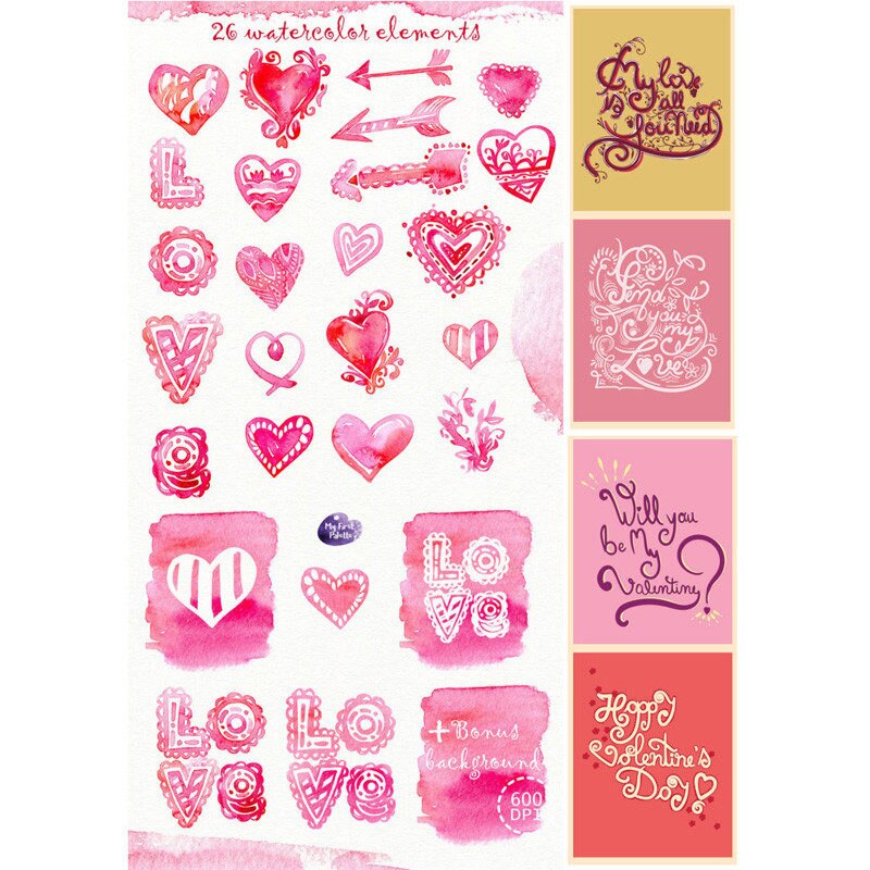 2PCS Kawaii Couples Red Love Heart DIY Decor Scrap... – Grandado