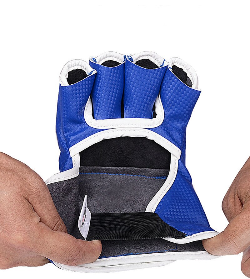 Half Finger Fight Boxing Gloves Mitts Sanda Karate... – Grandado