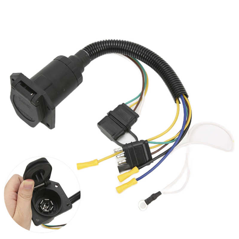 Trailer Plug Converter Trailer Bedrading Adapter 4... – Vicedeal